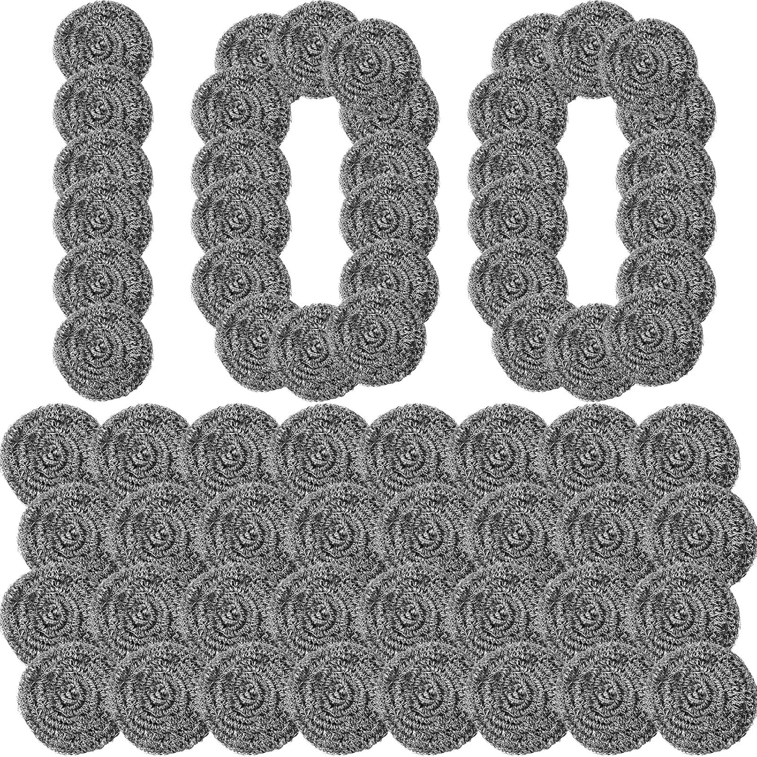 Amazon.com: Roshtia 100 Pieces Stainless Steel Scouring Pad Bulk Metal ...