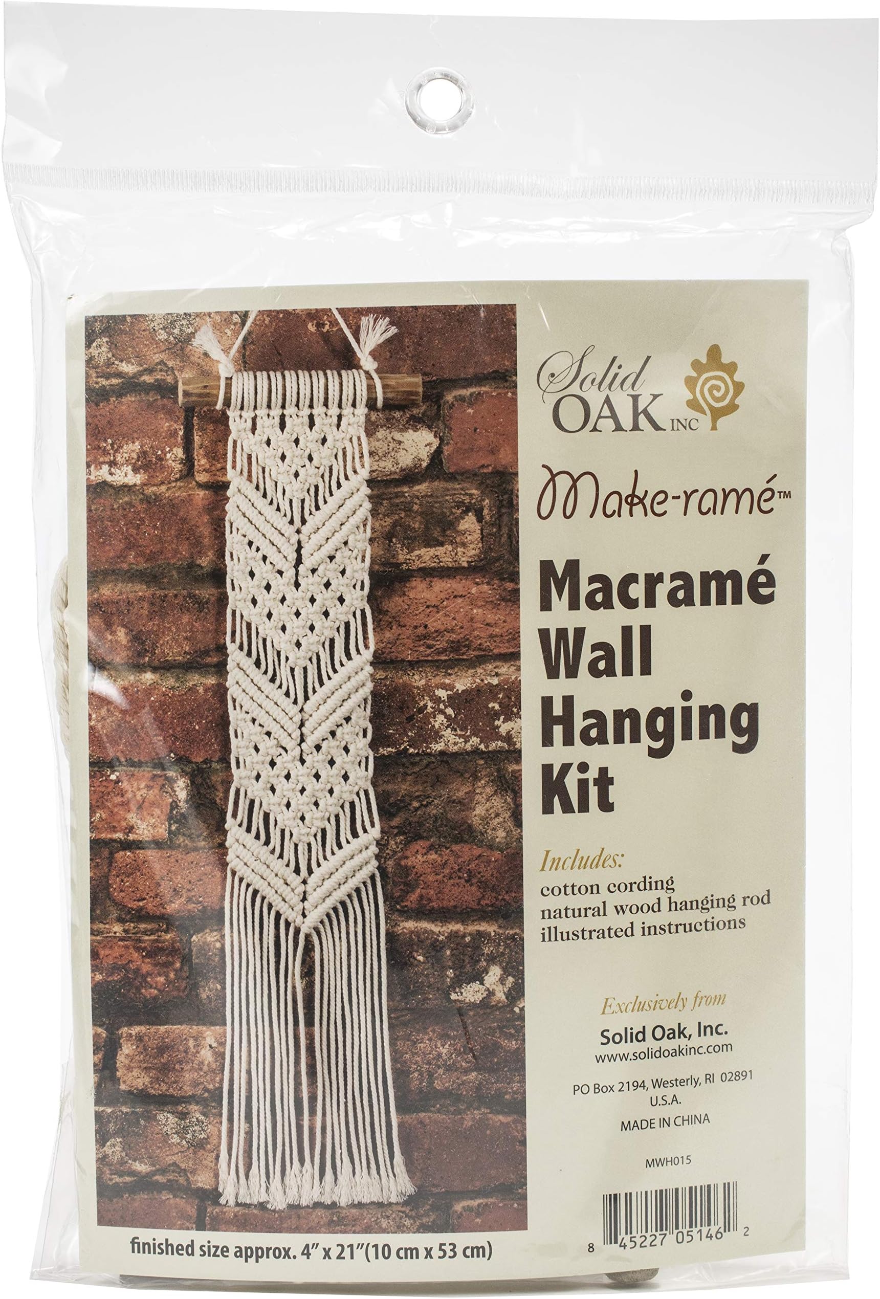 Amazon.com: Solid Oak Small Format Macrame Kit-Lacy Squares : Arts ...