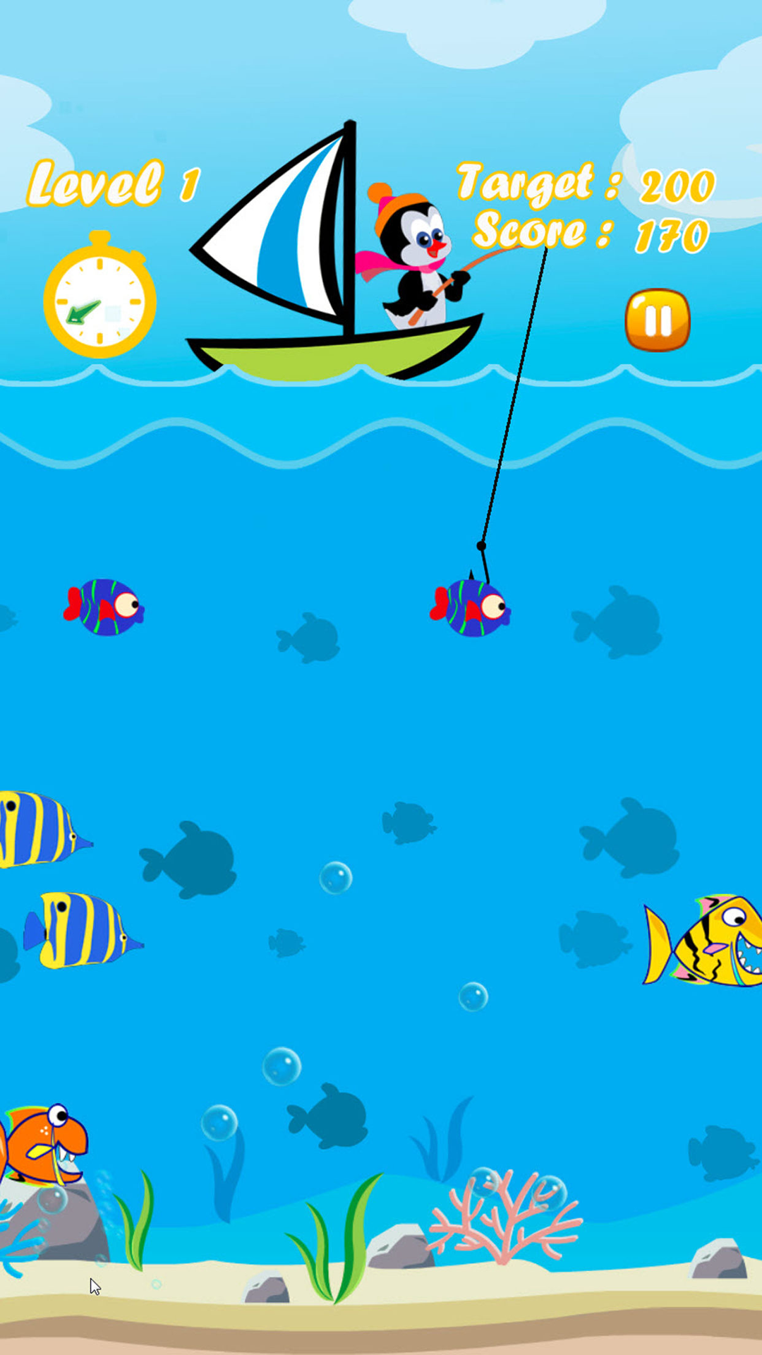 pingouin pêche jeu gratuit - crochet du pêcheur évolution - Application ...