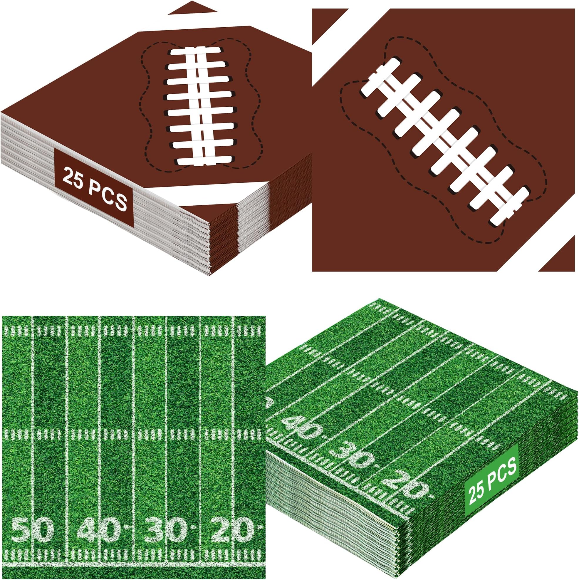 Amazon.com: 120pcs Football Party Napkins Supplies Disposable Football ...