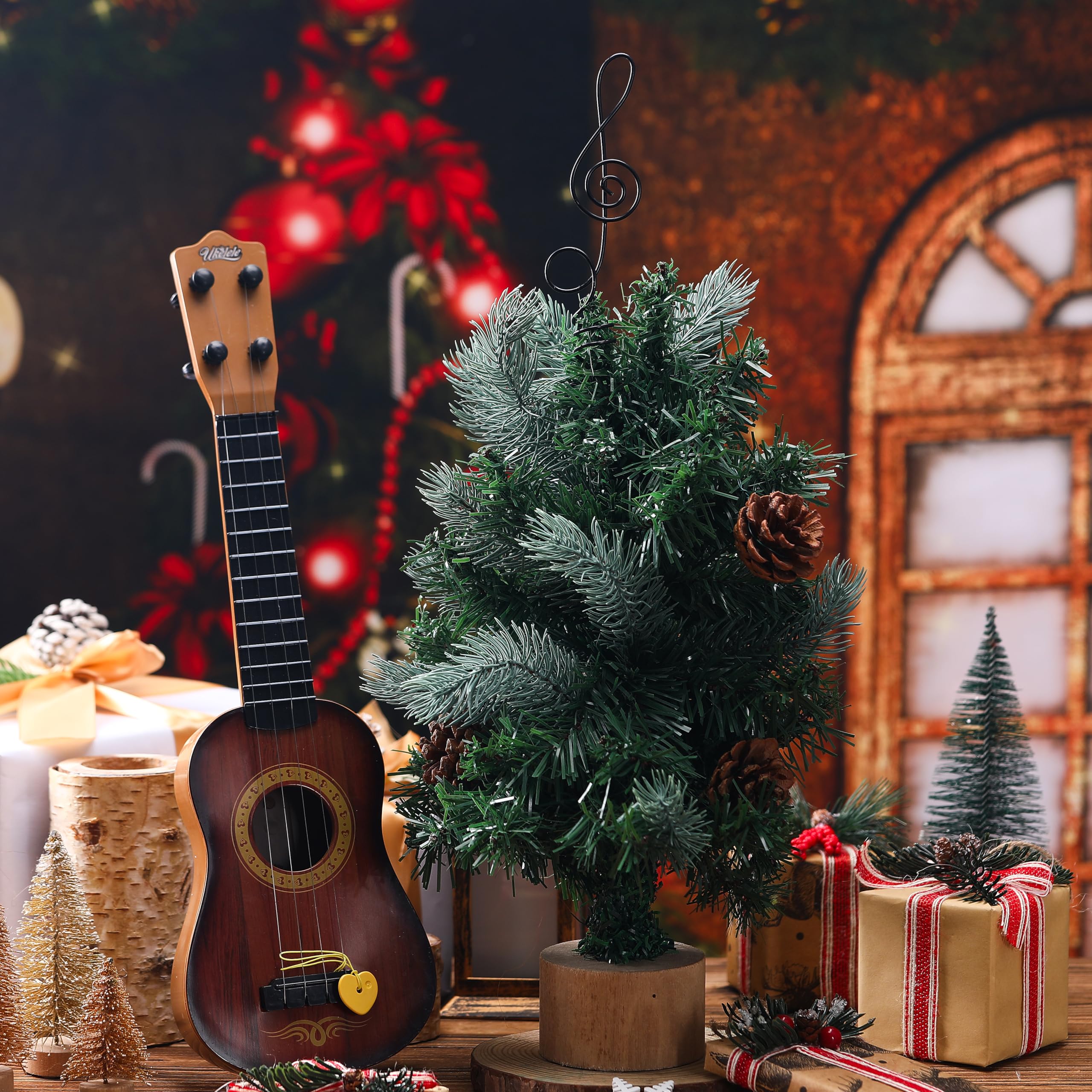 Snapklik.com : Small Christmas Tree Topper Mini Treble Clef Wire ...