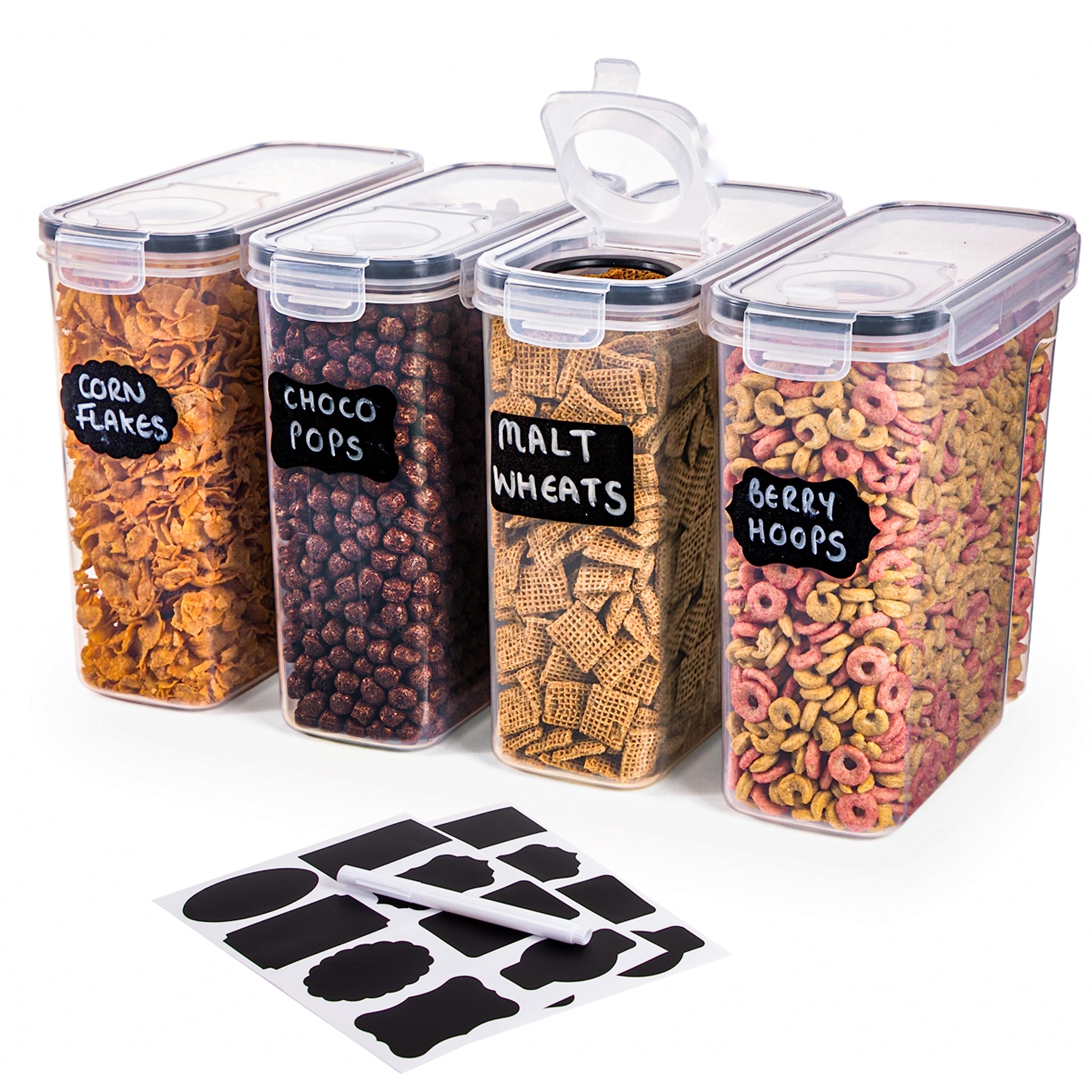nuovva Cereal Storage Containers Set – Airtight Food Storage Container ...