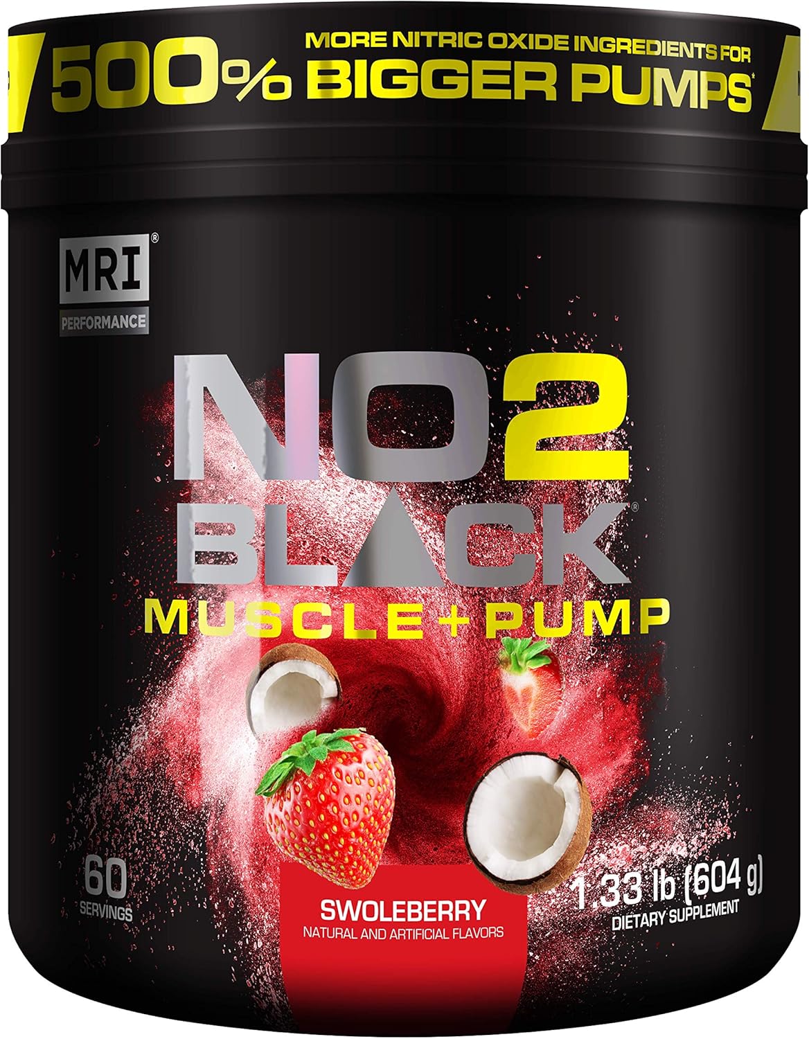 Amazon.com: MRI NO2 Black Nitric Oxide Supplement for Pump, Muscle ...