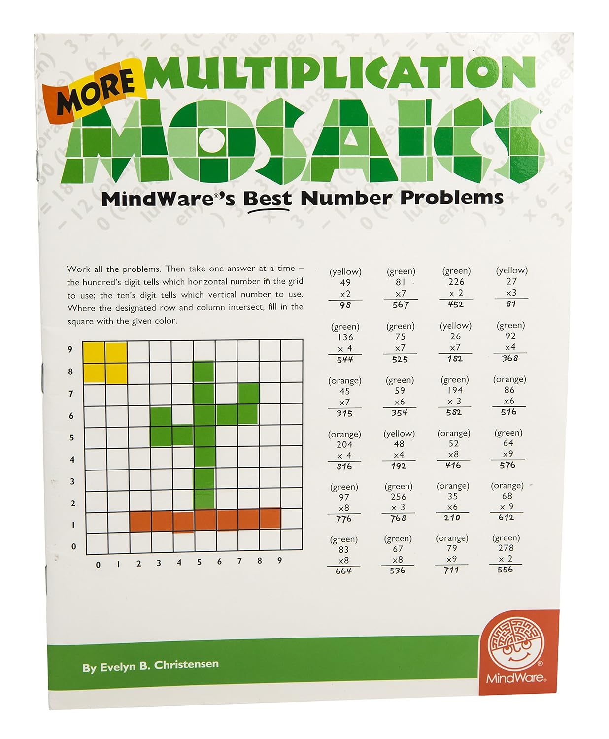 Amazon.com: MindWare More Multiplication Mosaics: 0736970261225: Evelyn ...
