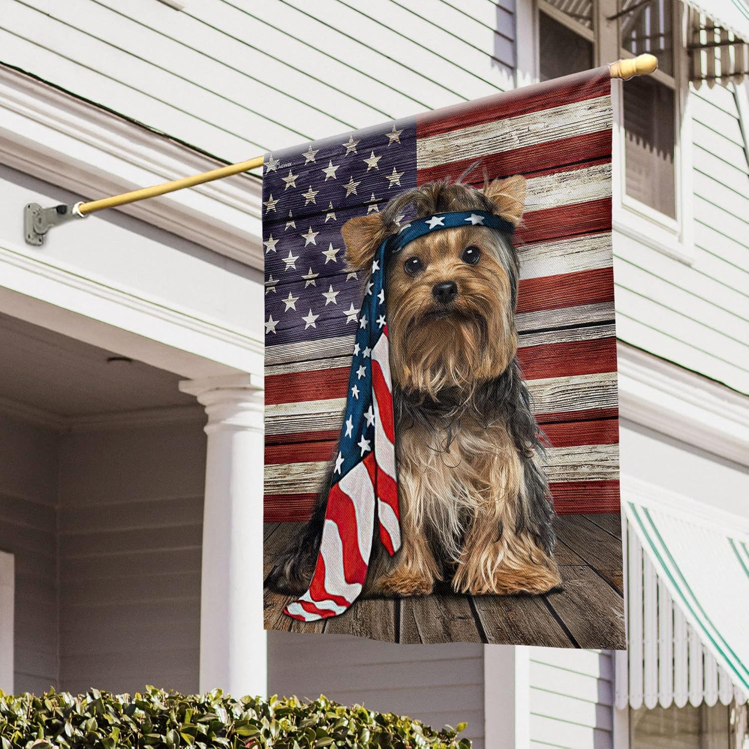 Amazon.com : Patriot American Dog Flags - Charming Yorkshire Terrier ...