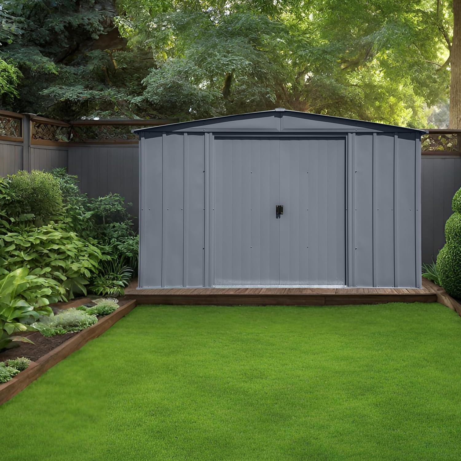 Amazon.com : Steel Storage Shed - USA-Made with Galvanized Steel ...