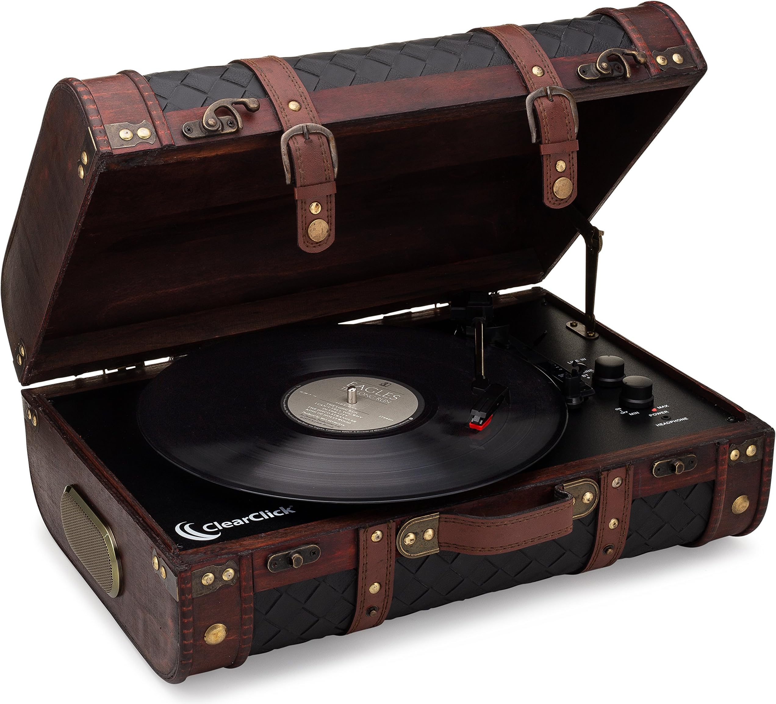 Amazon.com: ClearClick Vintage Suitcase Turntable with Bluetooth & USB ...