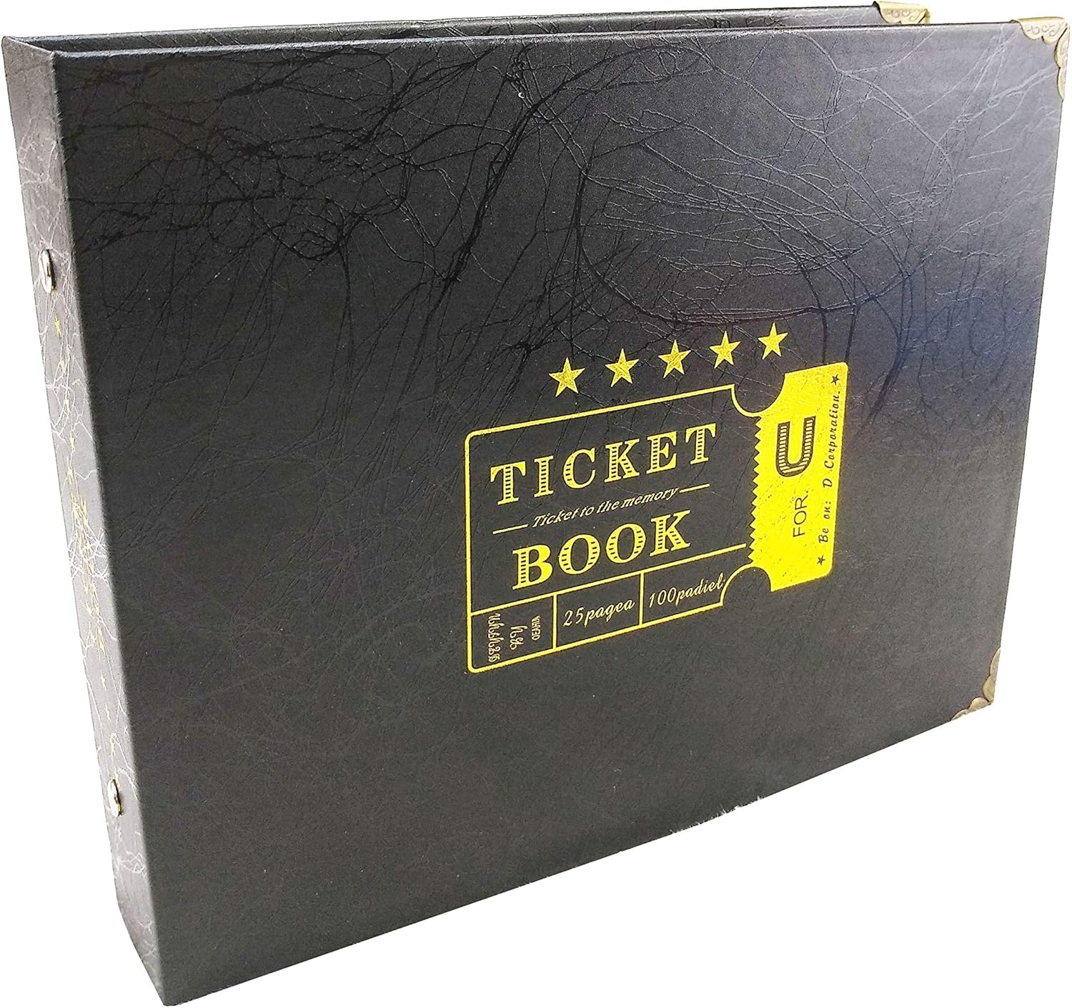 Amazon.com: Bear Neccessities 100 Pockets Leather Ticket Stub Album for ...