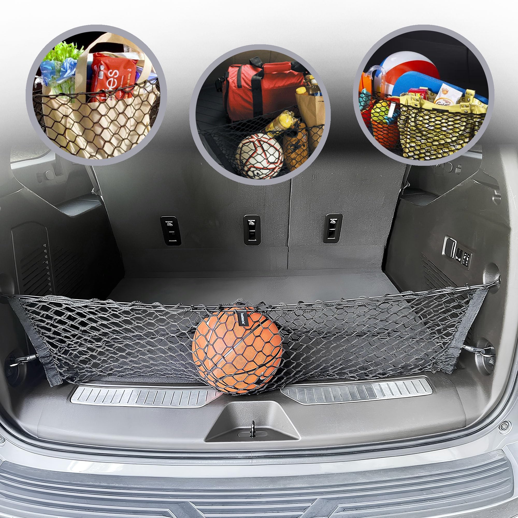 Amazon.com: Envelope Style Automotive Elastic Trunk Mesh Cargo Net for ...