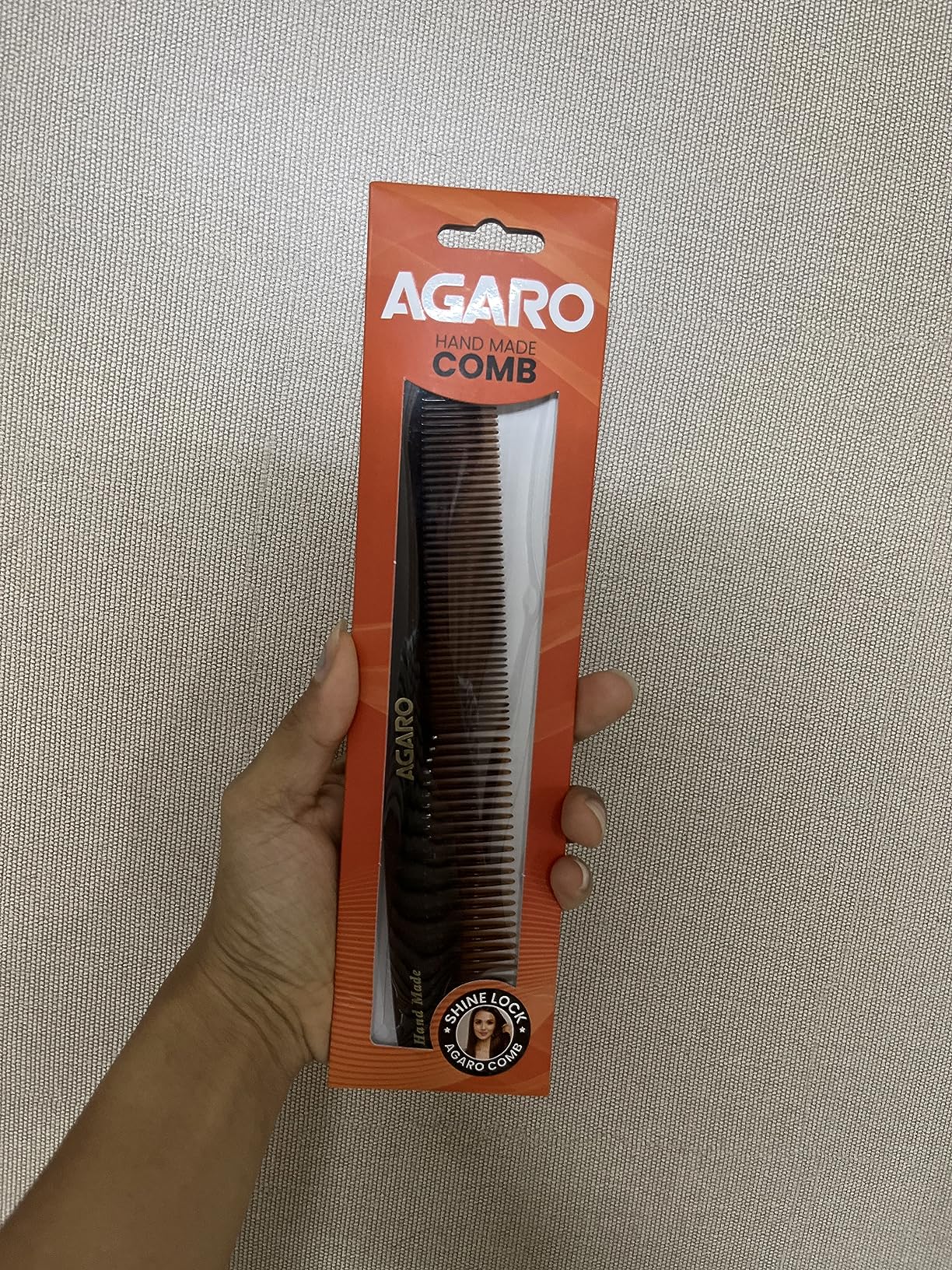 Buy AGARO Hand Made Comb With Handle, Compact Comb With Wide Tooth ...