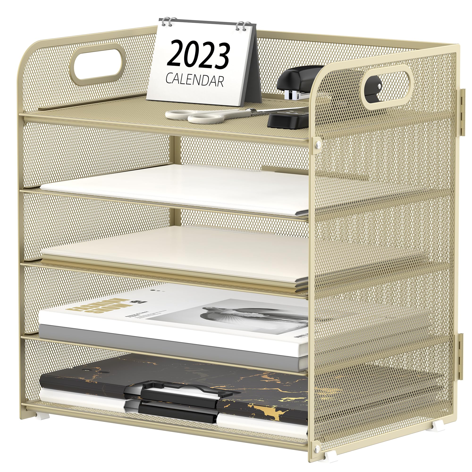 Amazon.com : Supeasy 5 Trays Paper Organizer Letter Tray with Handle ...