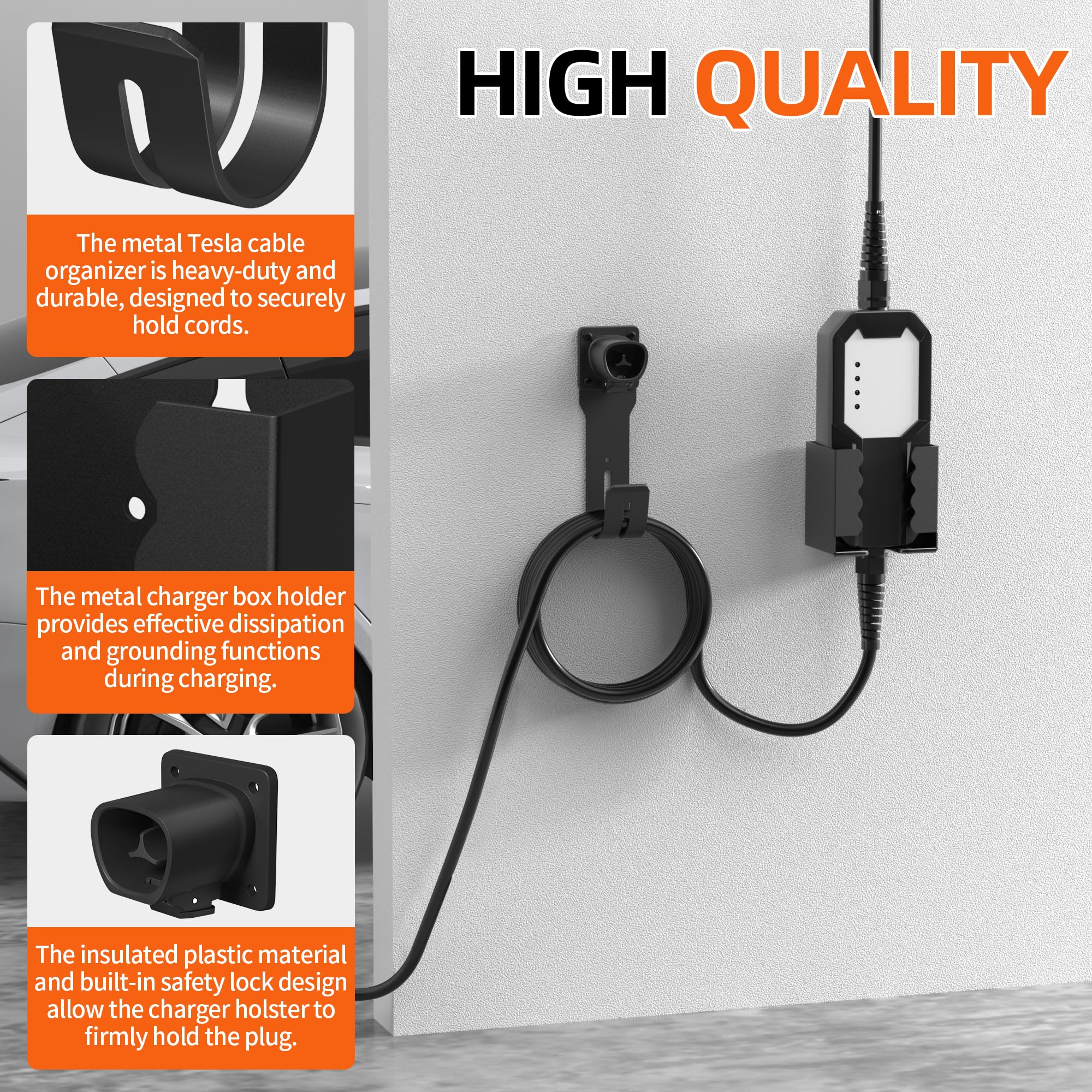 Snapklik.com : Tesla Mobile Changer Holder Wall Mount Charging Cable ...