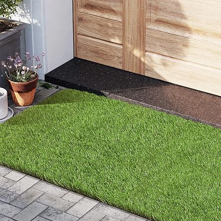 Amazon.com: Artificial Grass Door Mat Area Turf Rug Outdoor Fake Grass ...