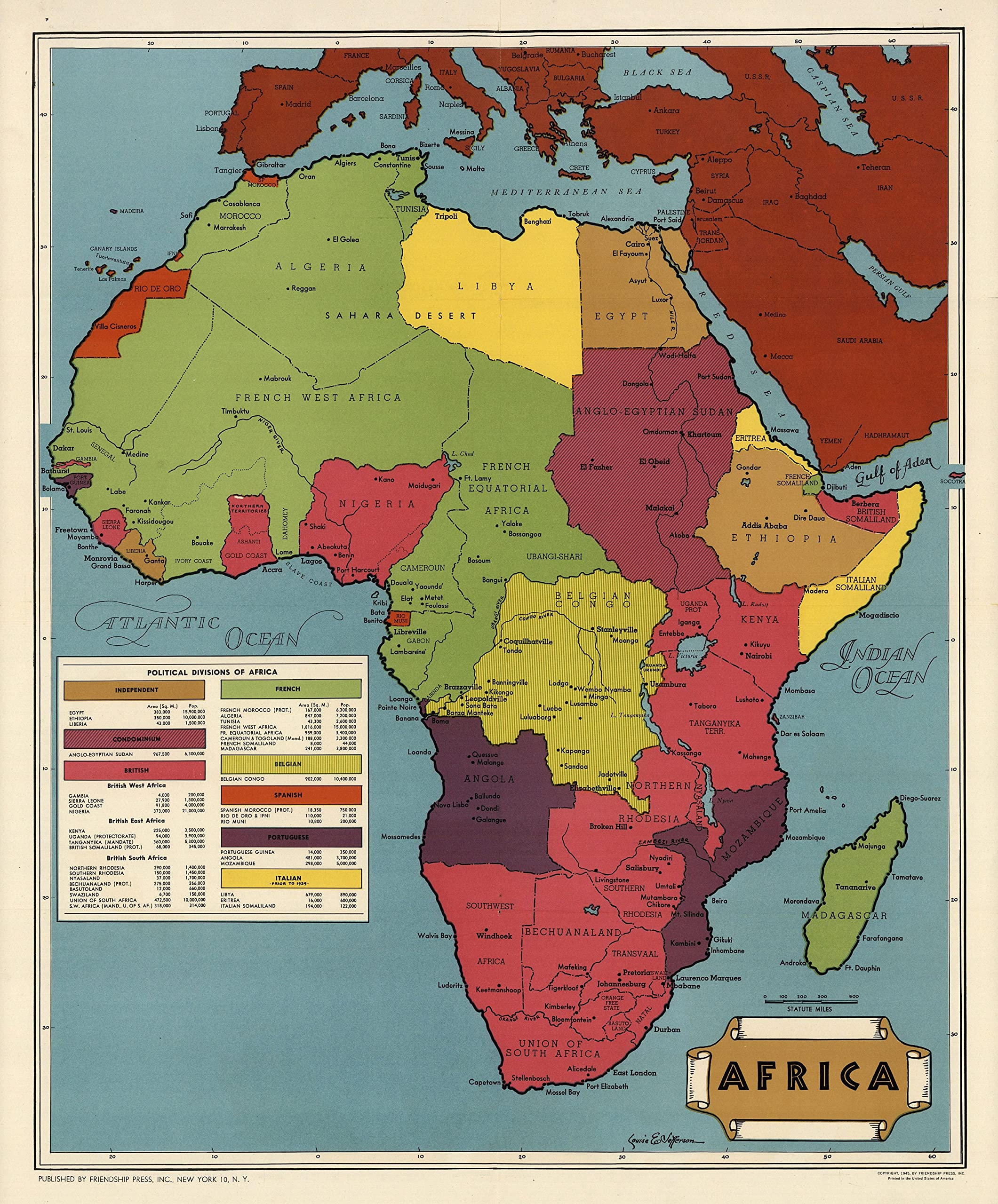 Colonial Africa Map