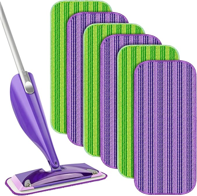 Amazon.com: Reusable Mop Pads Compatible with Swiffer Wet Jet Mop- 6 ...