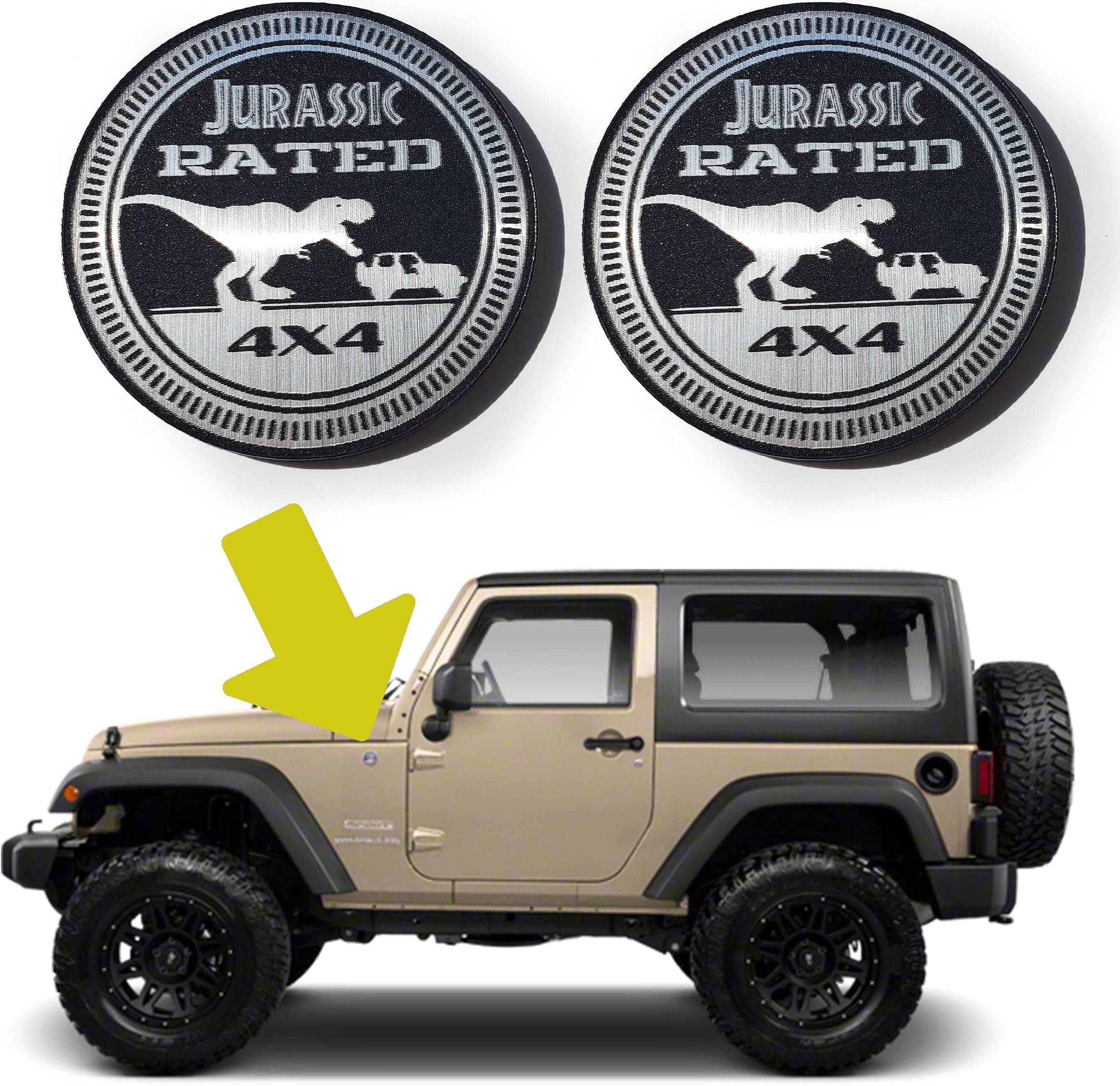 Amazon.com: Factotum MotorSports Custom Emblem for Jurassic Rated Jeep ...