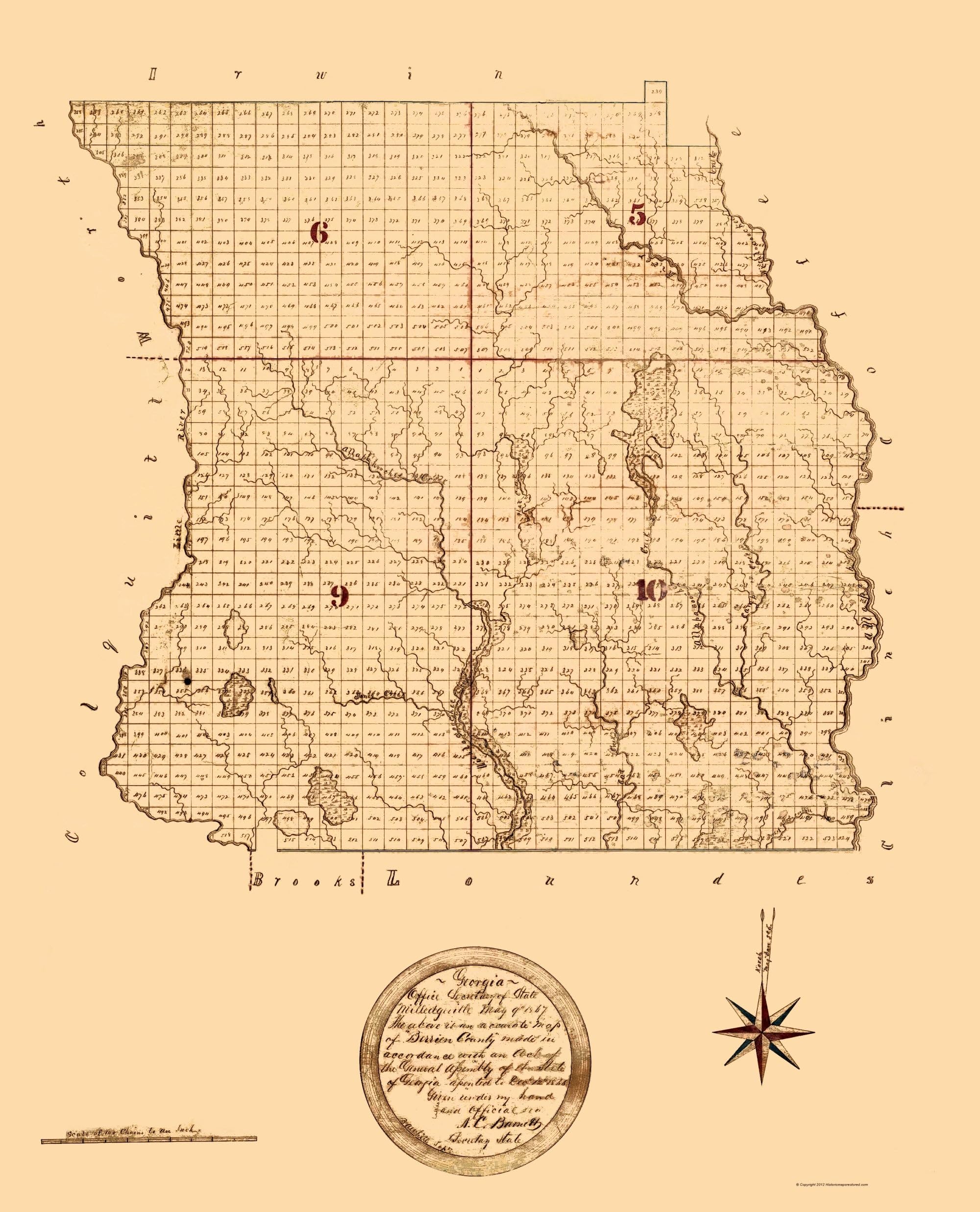 Amazon.com: MAPS OF THE PAST Historic County Map - Berrien County ...