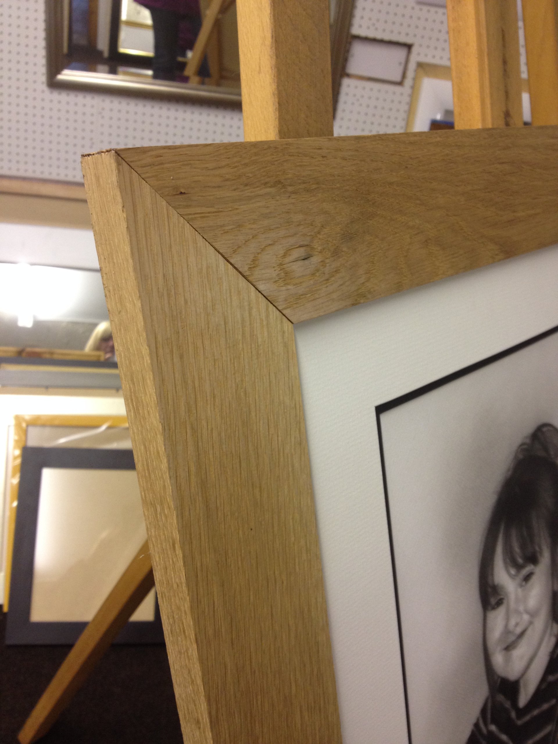 MODERN FLAT 3″ SOLID OAK PHOTOGRAPH/PICTURE FRAMES WITH PICTURE MOUNT ...