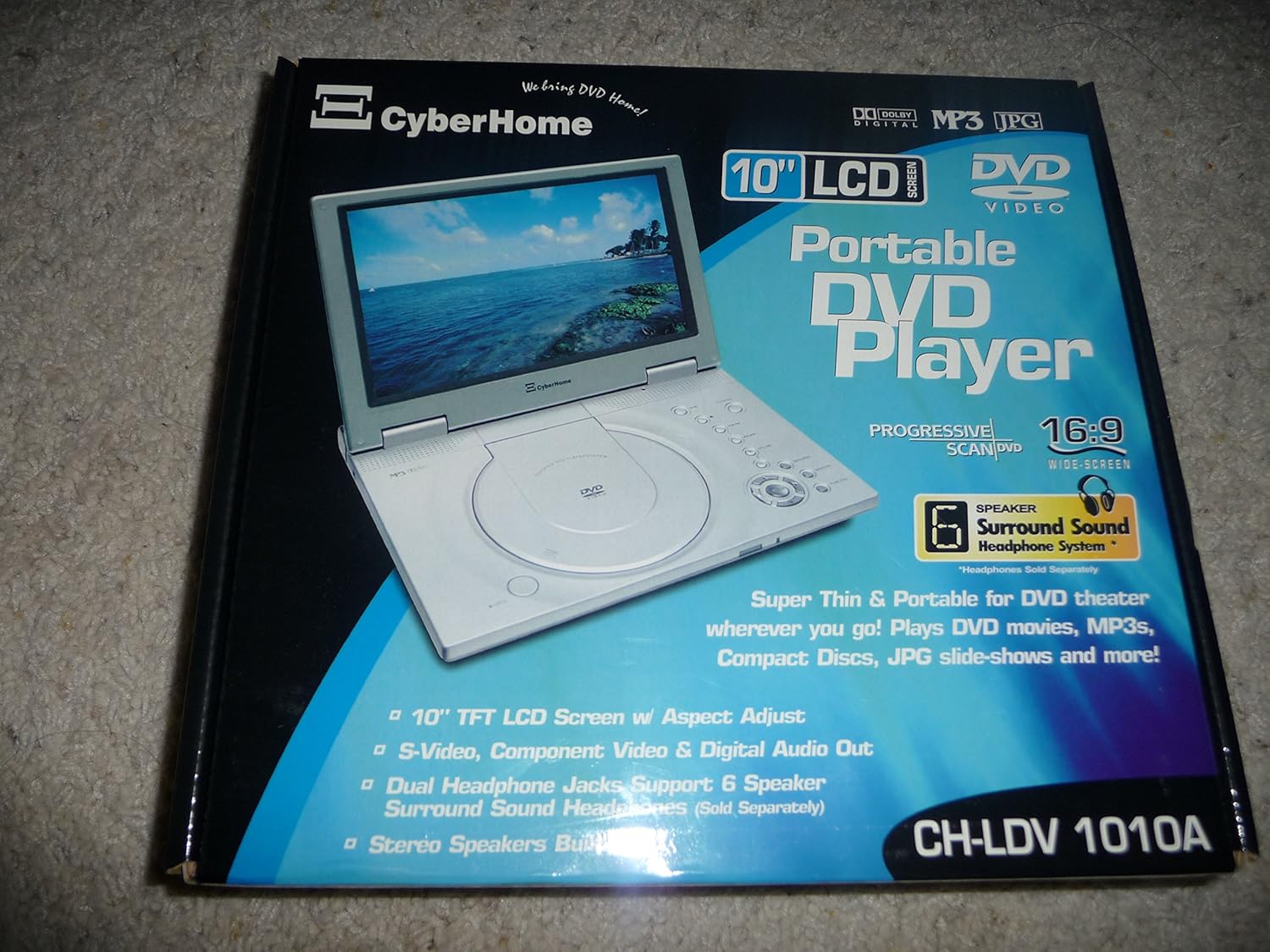Amazon.com: Cyber Home CH-LDV1010A 10" Portable DVD Player : Electronics