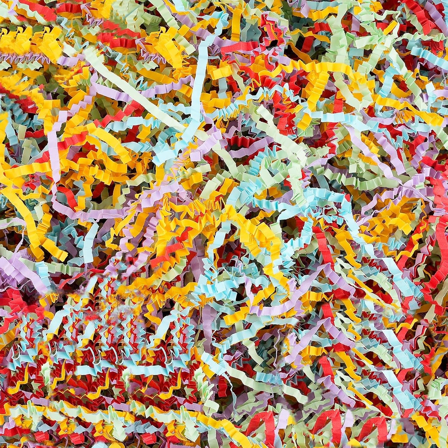 Worldity 1.98 LB Colorful Crinkle Paper Shred, Crinkle Cut Paper Shred ...