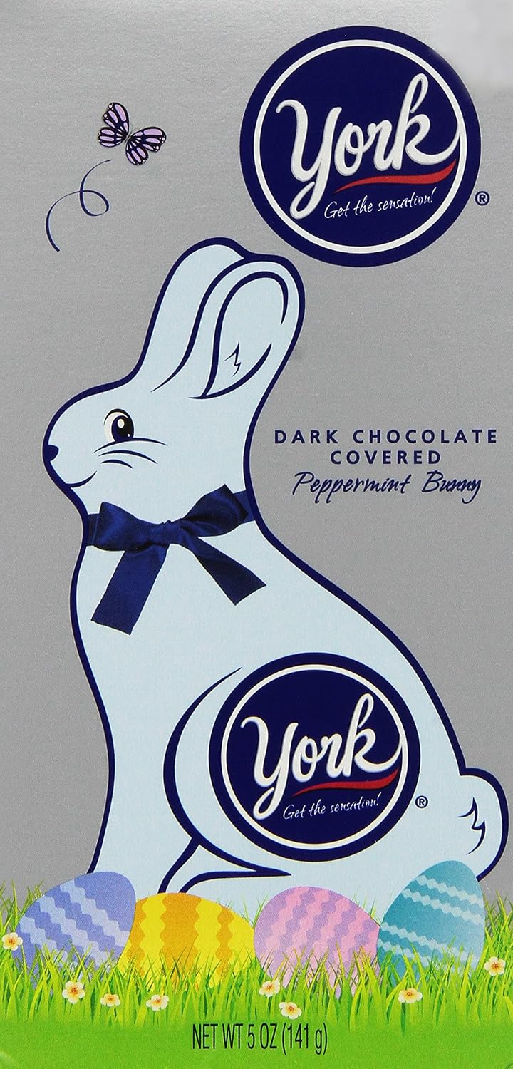 Amazon.com : York Dark Chocolate Covered Peppermint Bunny, 5-Ounce Pack ...