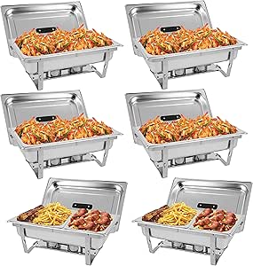 Amazon.com: HORESTKIT 8 QT Chafing Dish Buffet Set Foldable Stainless Steel Buffet Servers and ...