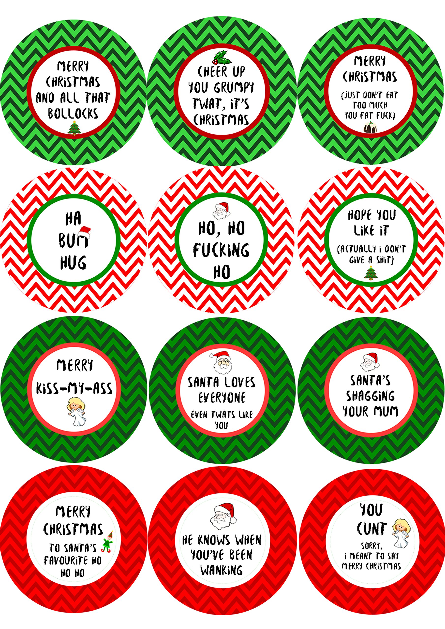 Christmas Stickers - Rude/Funny : Amazon.co.uk: Stationery & Office ...
