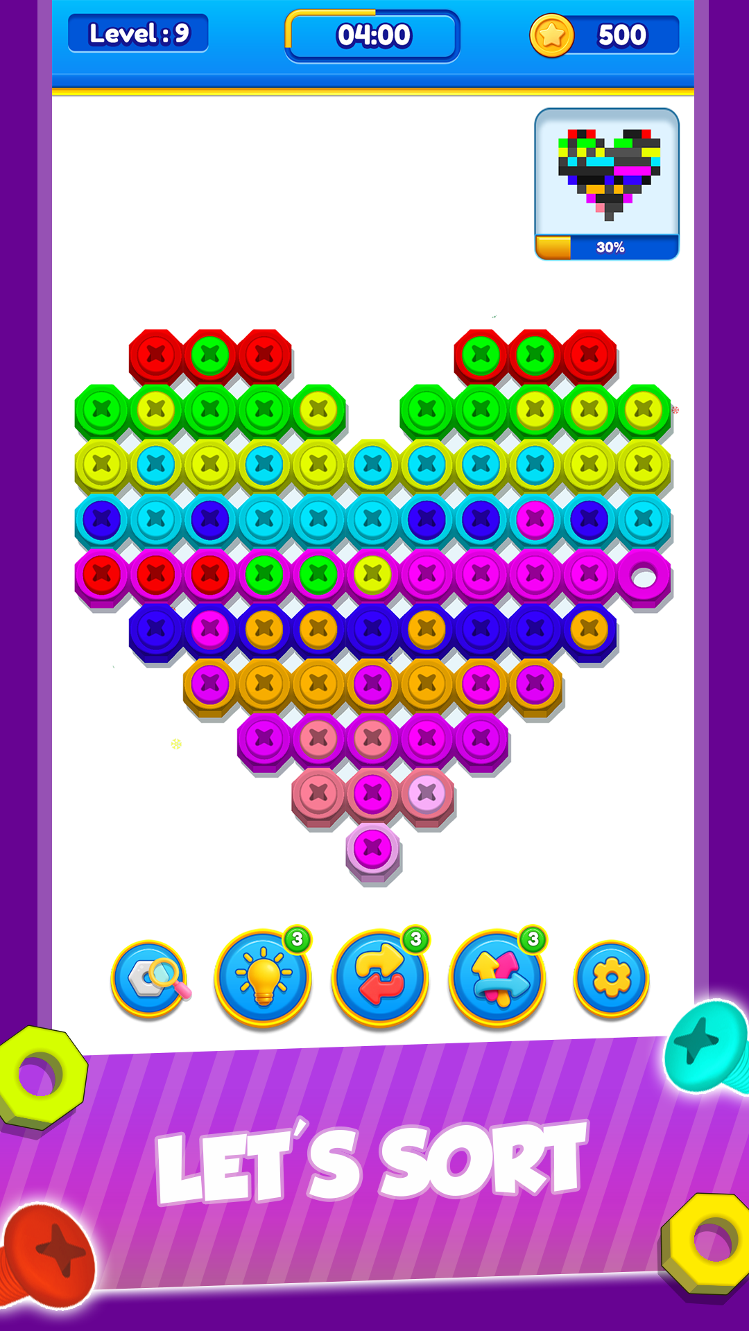 Nut n Bolt Color Sorting Game - App on Amazon Appstore