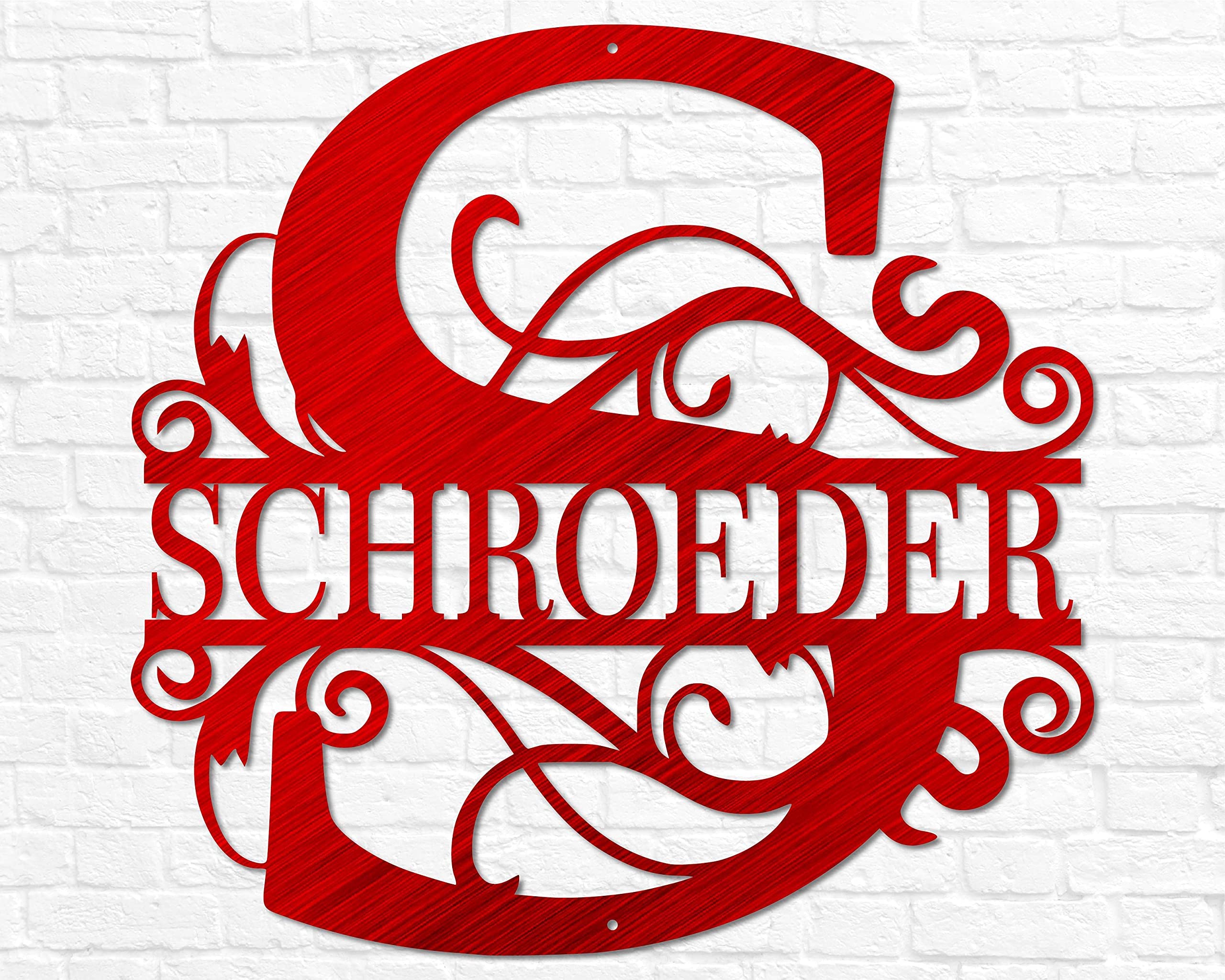 Custom Metal Signs | Metal Name Sign | Metal Wall Art | Split Letter ...