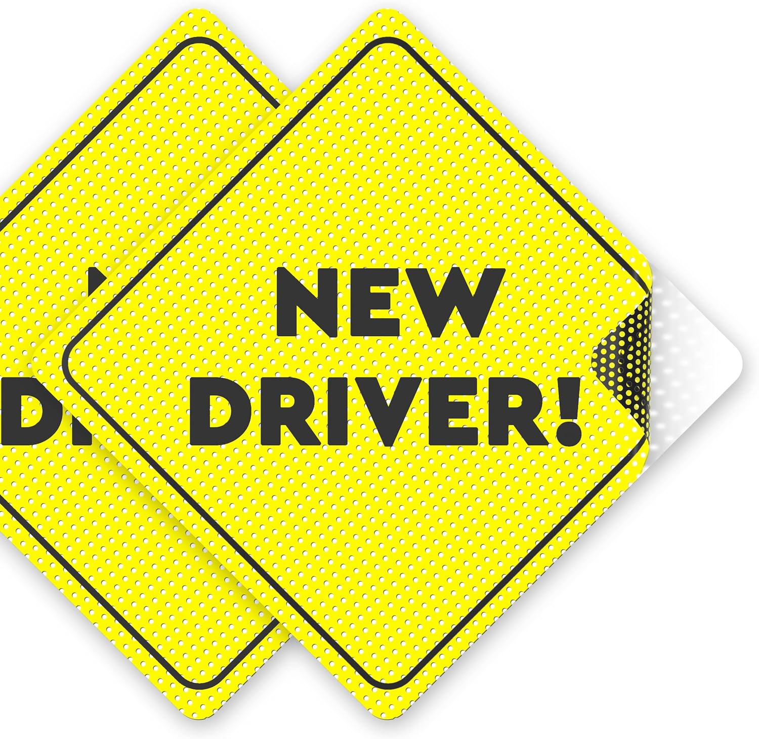 New Driver Sticker Sign for Car - Essential Signs for Student Drivers ...