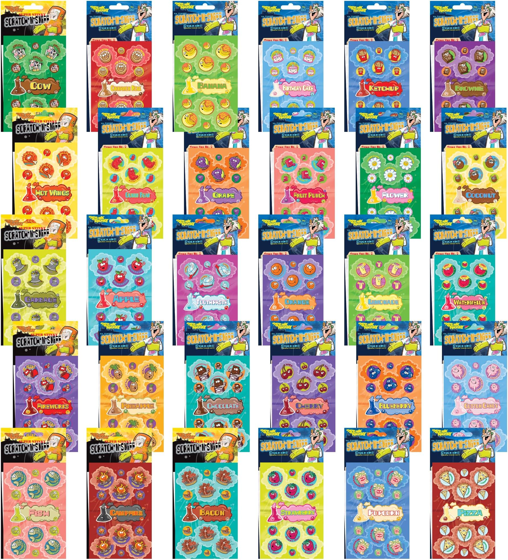 Amazon.com: Dr. Stinky's Scratch N Sniff Stickers 30-Pack- Strawberry ...