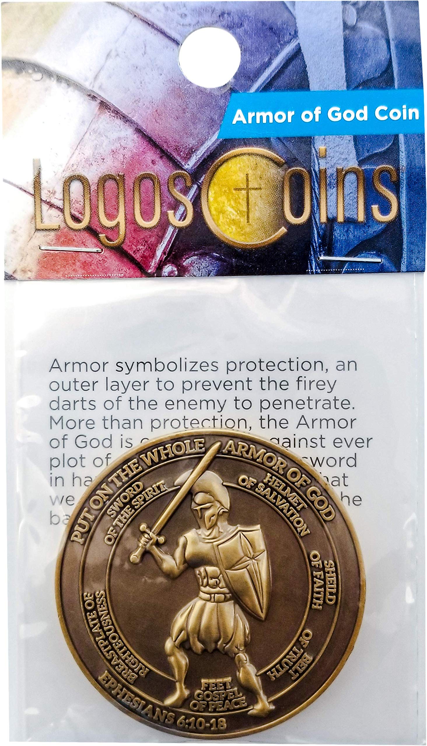 Put on The Whole Armor of God, Challenge Coin, Antique Gold Plated ...