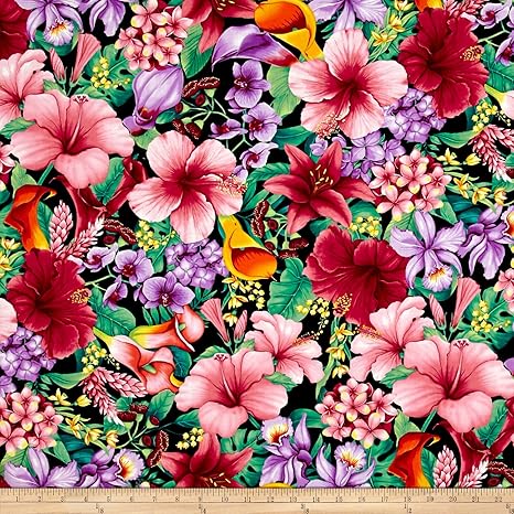 Amazon.com: Timeless Treasures Island Breeze Tropical Floral Tropic ...