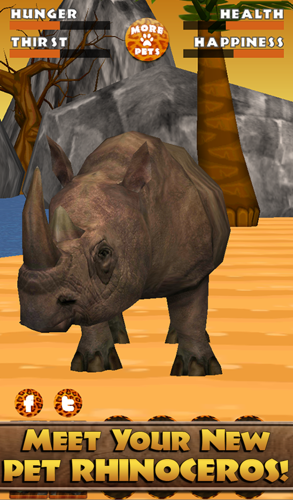 Virtual Pet Rhinoceros - App on Amazon Appstore