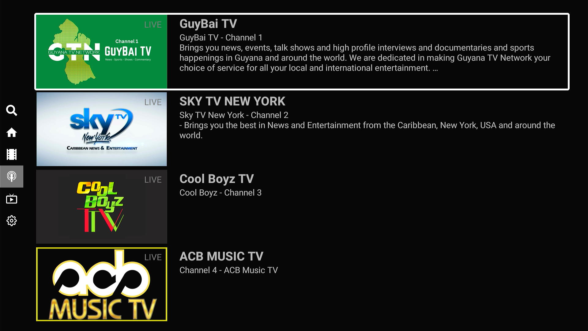 Guyana TV Network - App on Amazon Appstore