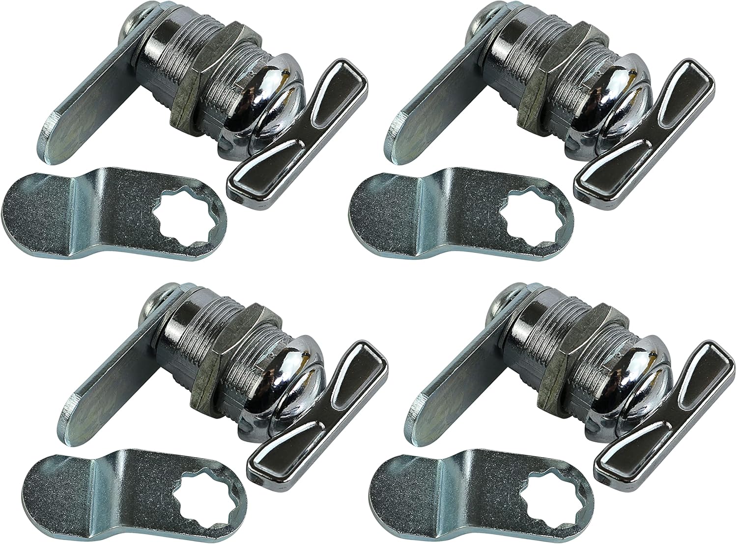 Leisure Locks Thumb Turn Latch with 7/8" Cylinder and Chrome Finish, 4 ...