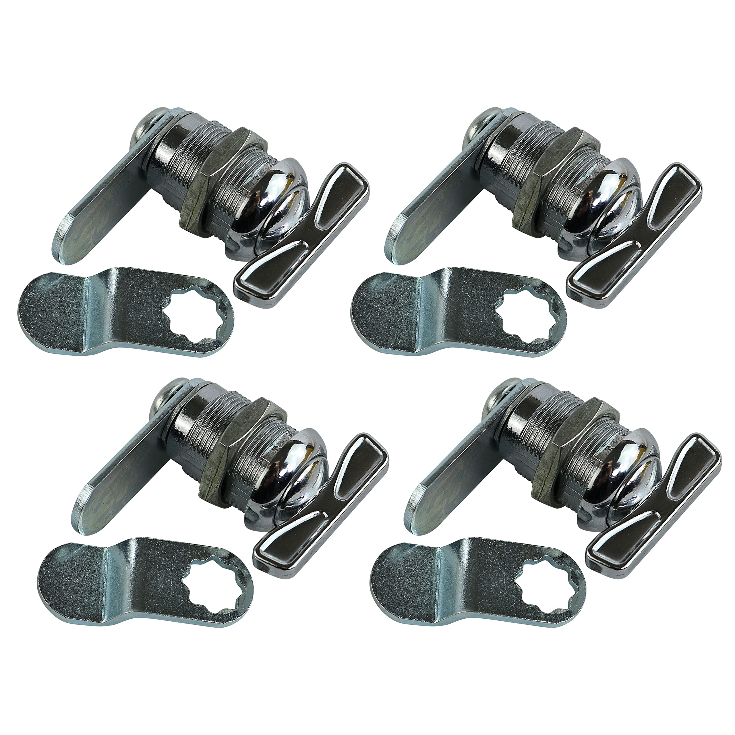 Leisure Locks Thumb Turn Latch with 7/8" Cylinder and Chrome Finish, 4 ...