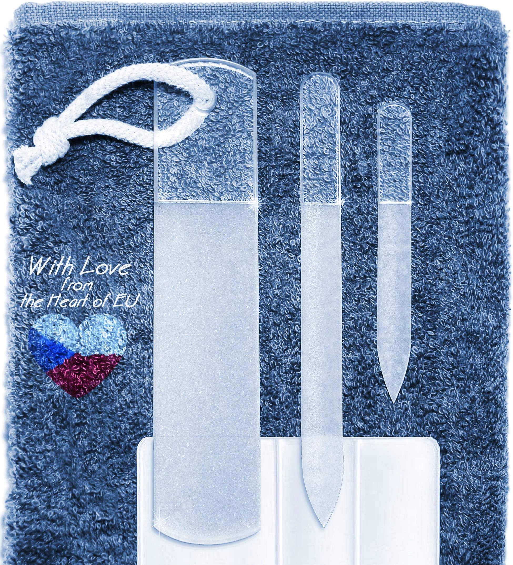 Amazon.com : Glass Nail File Set by GLADZY - Czech Glass Nail Files for ...
