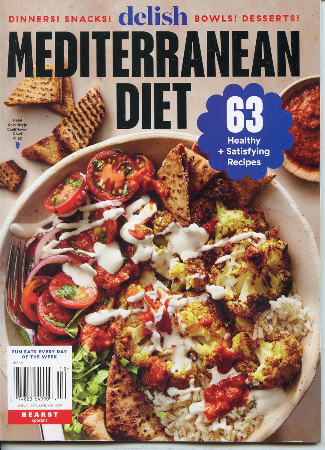 Delish Magazine. Mediterranean Diet. Dinner, Snacks, Bowls, Desserts ...
