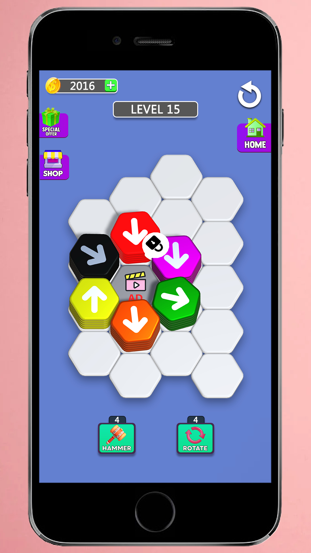 Hexa Block Puzzle Take Away Tapping Master: Hexa_Blocks Color Sorting ...