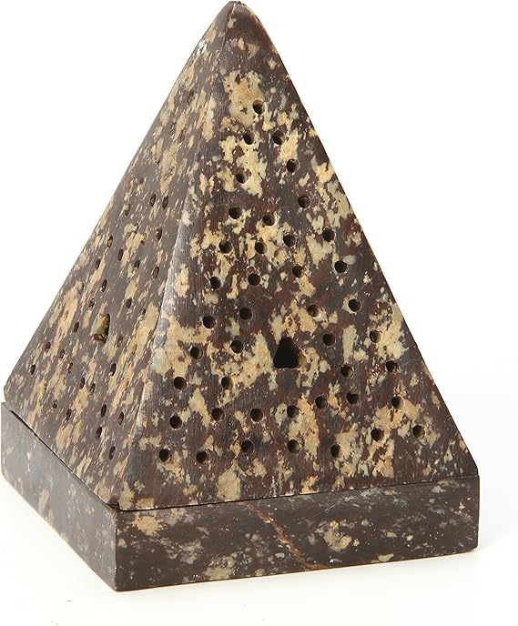 Amazon.com: Hosley 5" Soapstone Triangle Pyramid Incense Cone Holder ...