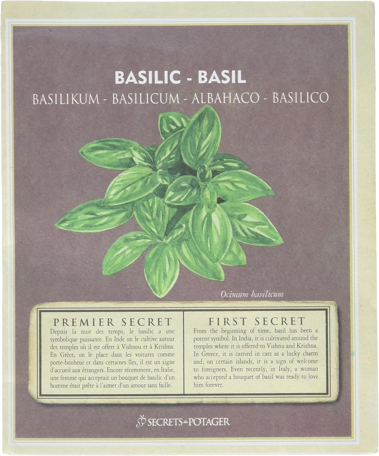Amazon.com : Esschert Design Basil Seed Packet : Patio, Lawn & Garden