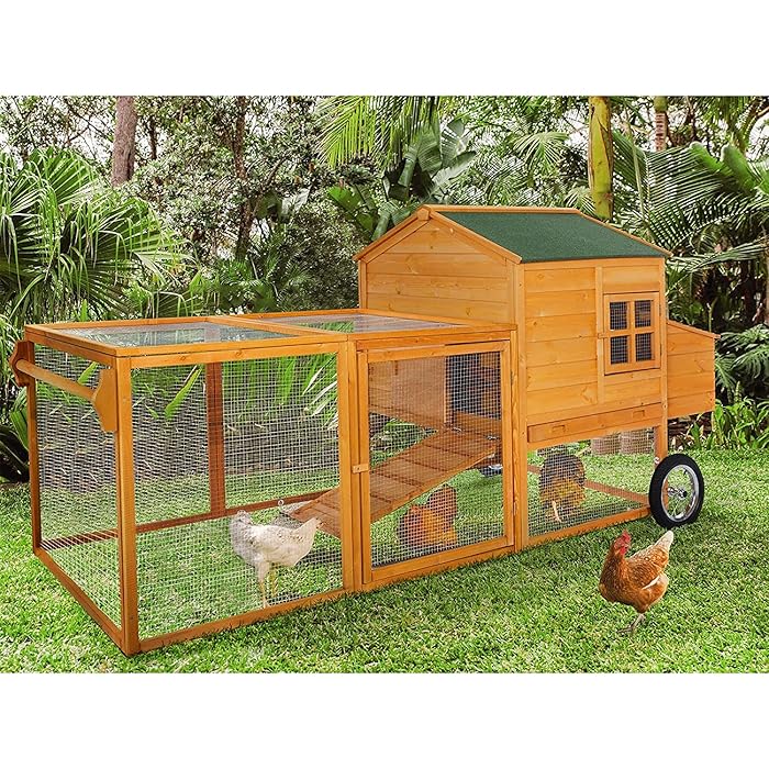 Buy Unionline 254cm Large Chicken Coop Outdoor Wooden Hen House Multi ...