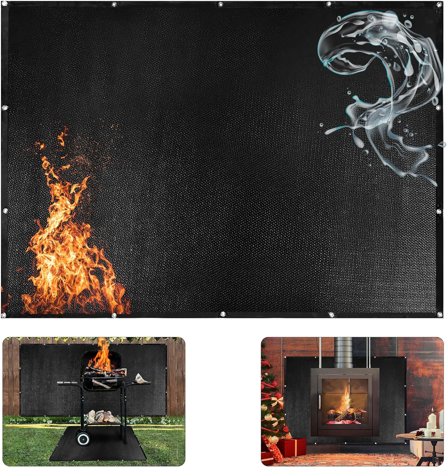 Amazon.com: MDSTOP Heat Shield Behind Grill, Heat Shield Mat for Wall ...