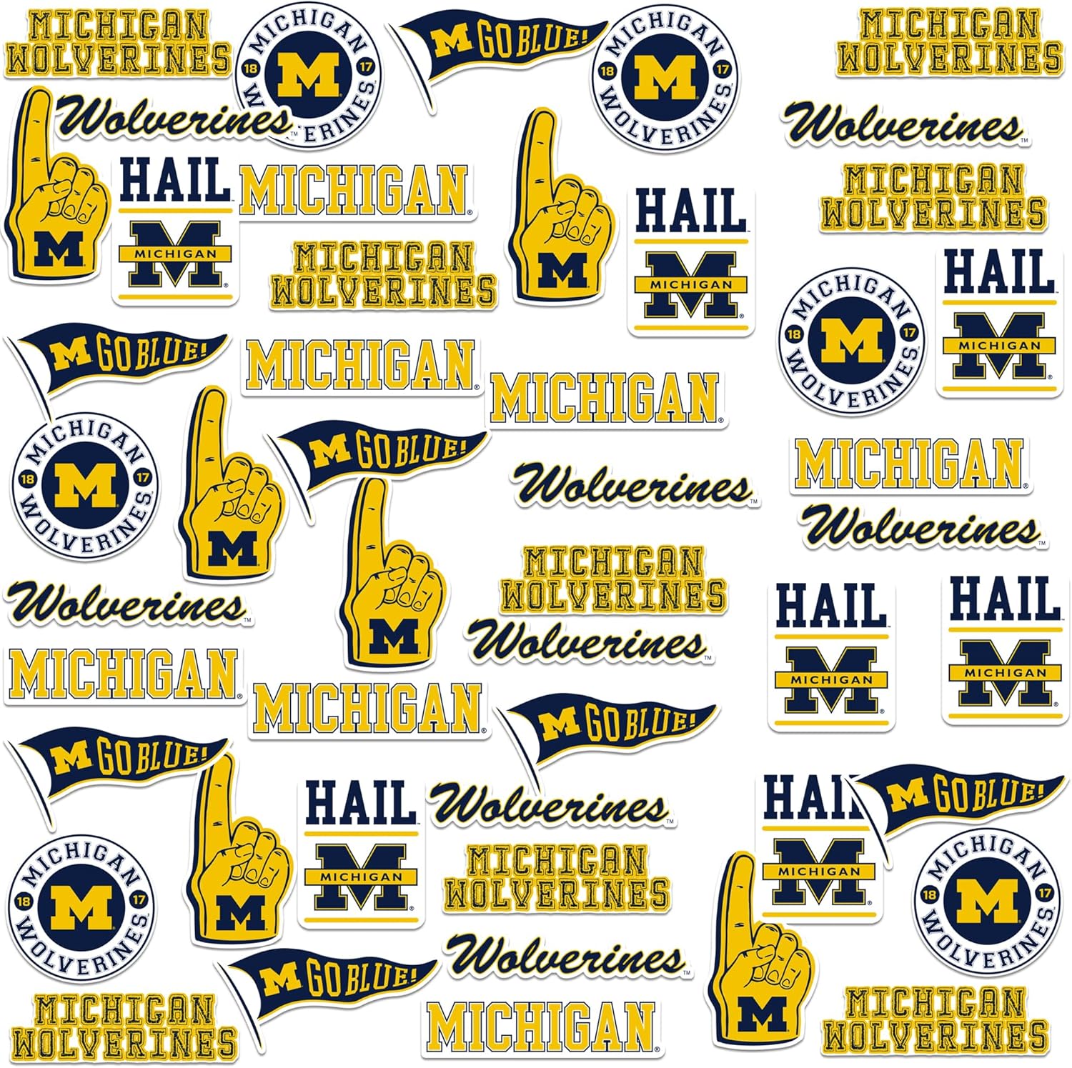 Amazon.com: University of Michigan Wolverines 50ct Vinyl Large Deluxe ...