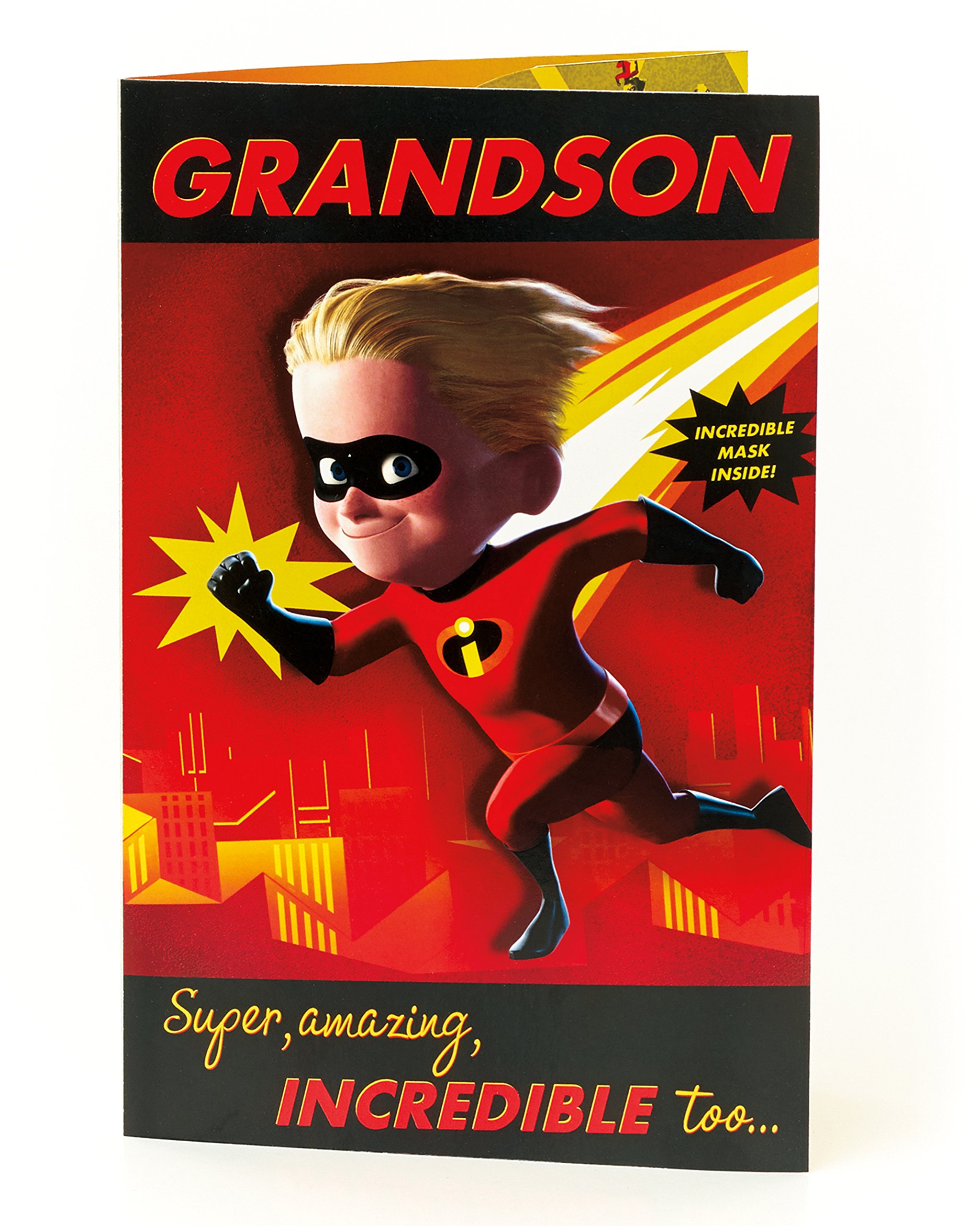 UK Greetings Grandson Birthday Card - The Incredibles Birthday Card for ...