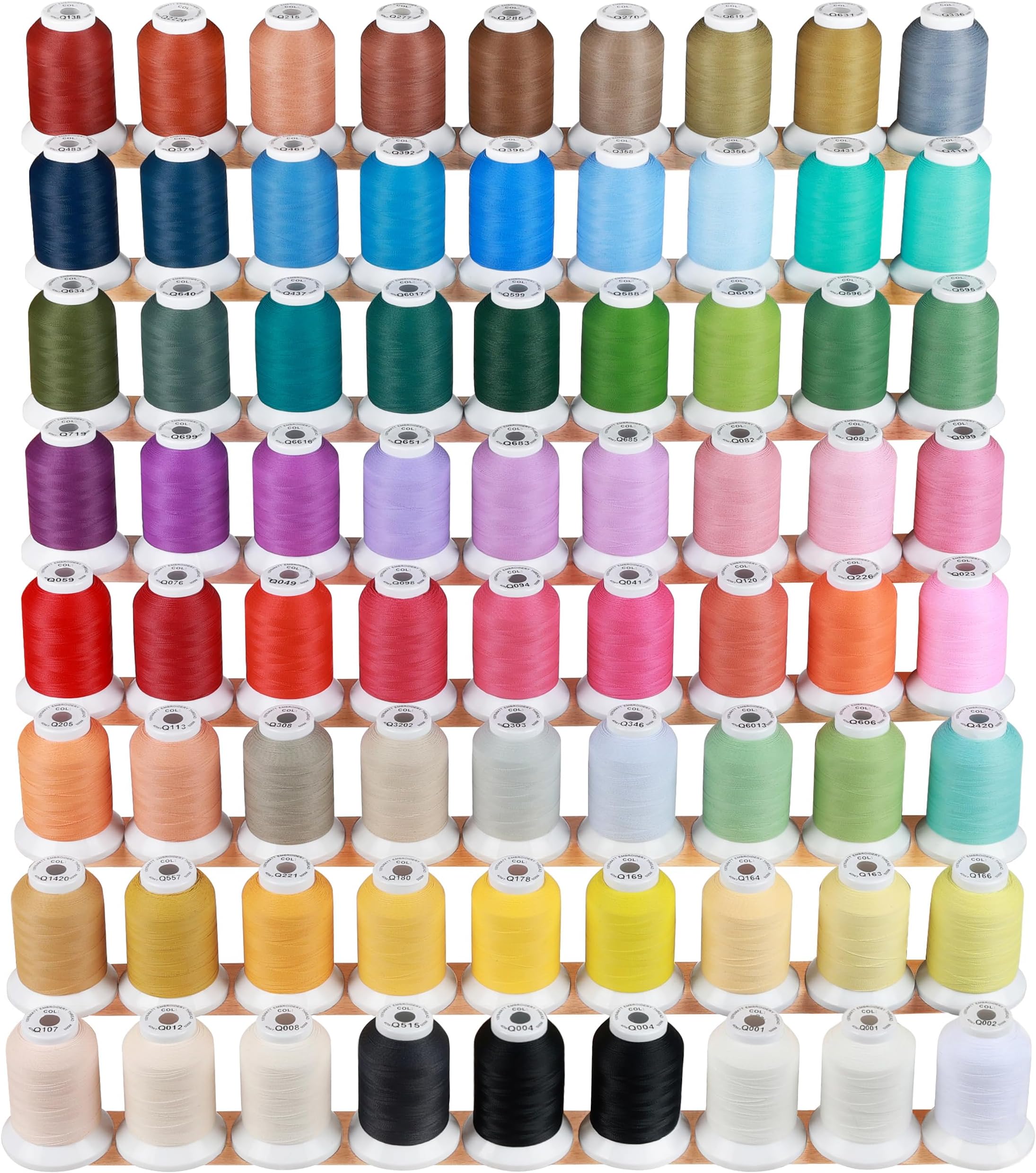 Amazon.com: 80 Spools Embroidery sewing Machine Polyester Thread 120D/2 ...