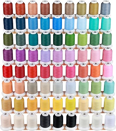 Amazon.com: 100% Frosted Matt Embroidery Machine Thread 72 Spools 40WT ...