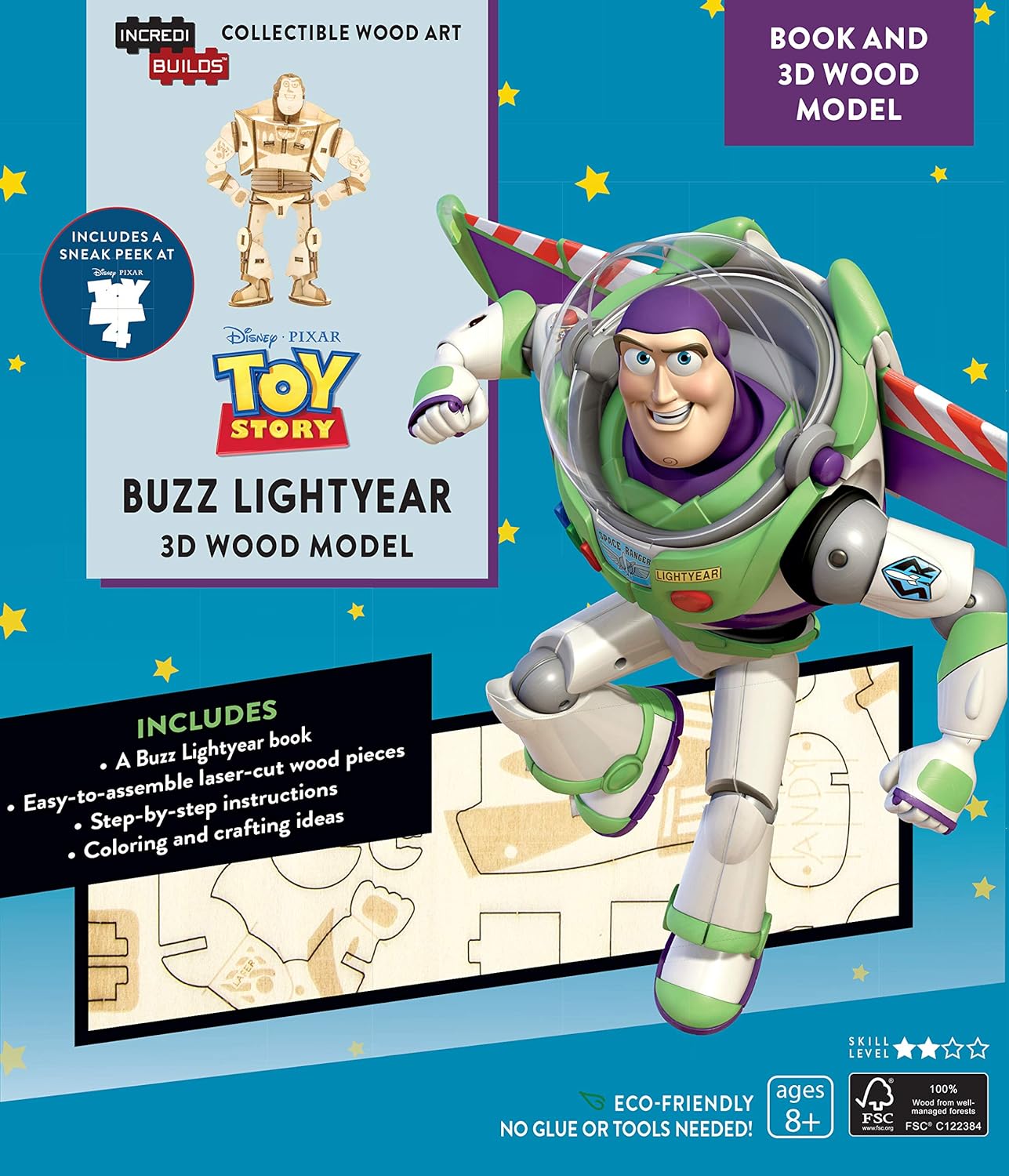 Buy IncrediBuilds: Toy Story: Buzz Lightyear Book and 3D Wood Model ...
