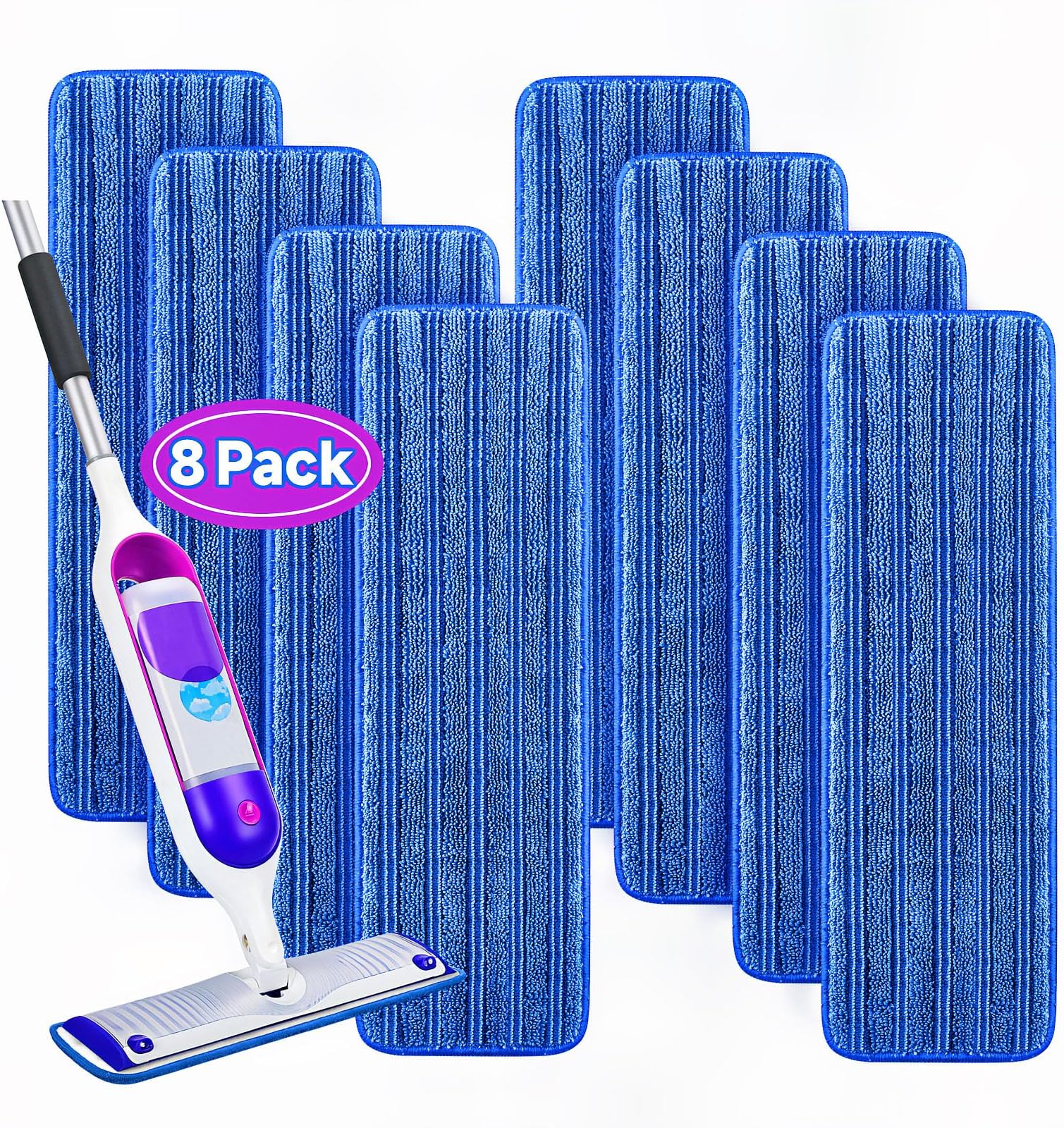 Amazon.com: 8 Pack Reusable Mop Pads Compatible for Swiffer PowerMop,Microfiber Mop Replacements ...